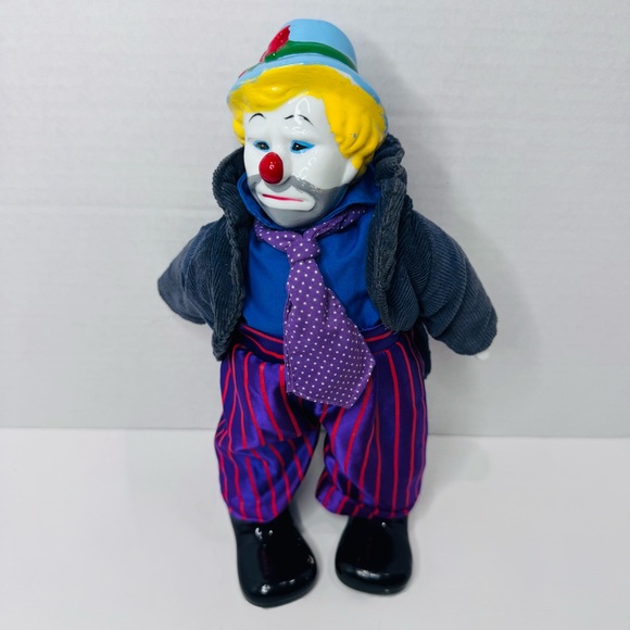 Accents | Vintage 12 Musical Animated Wind Up Sad Clown | Poshmark
